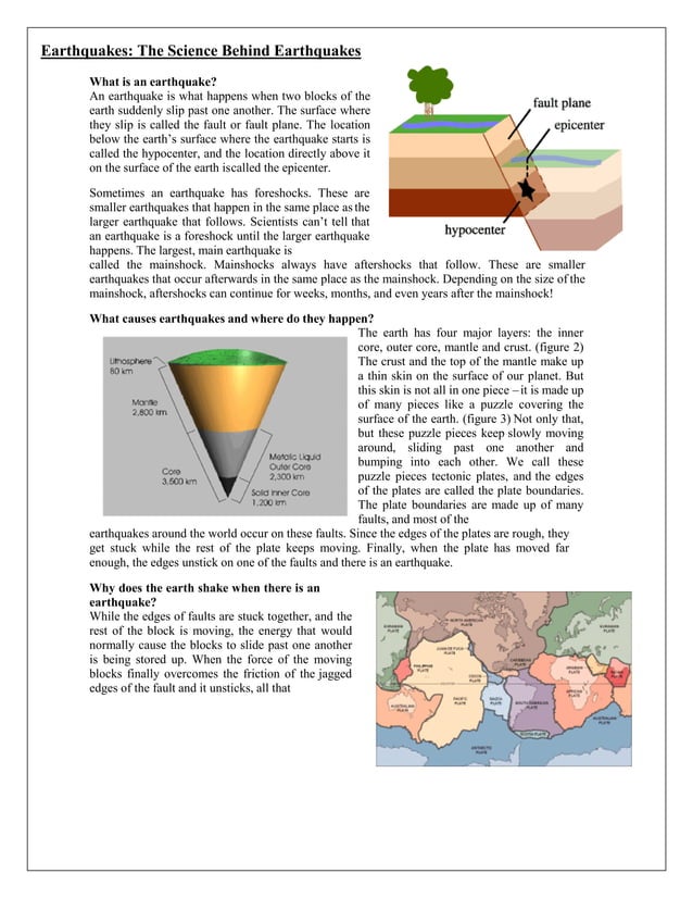 earthquakes and landslides | PDF | Geography | Science