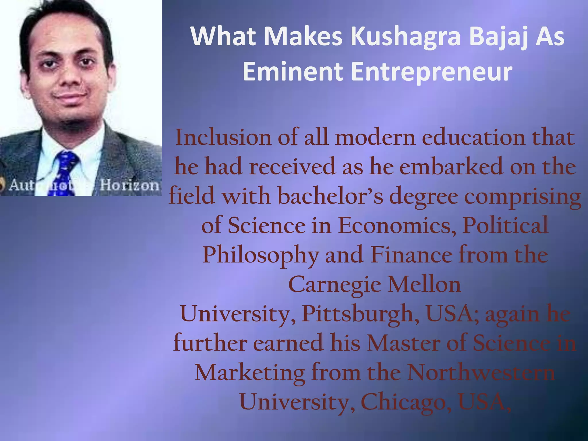 Kushagra bajaj works and achievements | PPTX