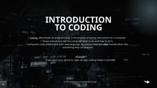 "Coding: Skills for Tomorrow’s World" | PPTX