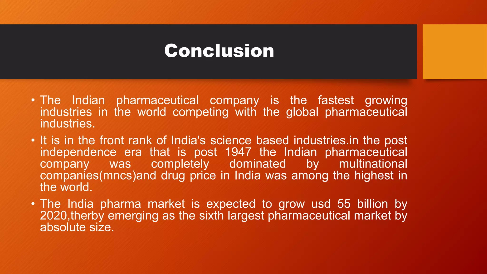Indian pharmaceutical industry | PPTX