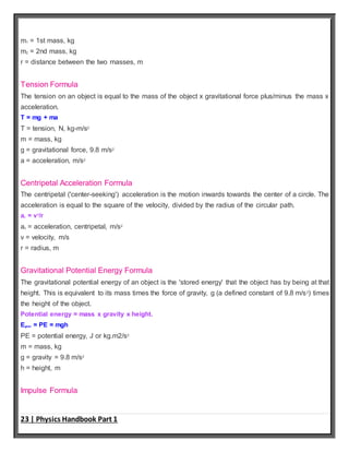 Physics 200+ formulas and concepts | DOCX