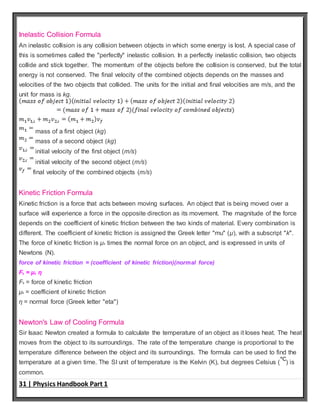 Physics 200+ formulas and concepts | DOCX