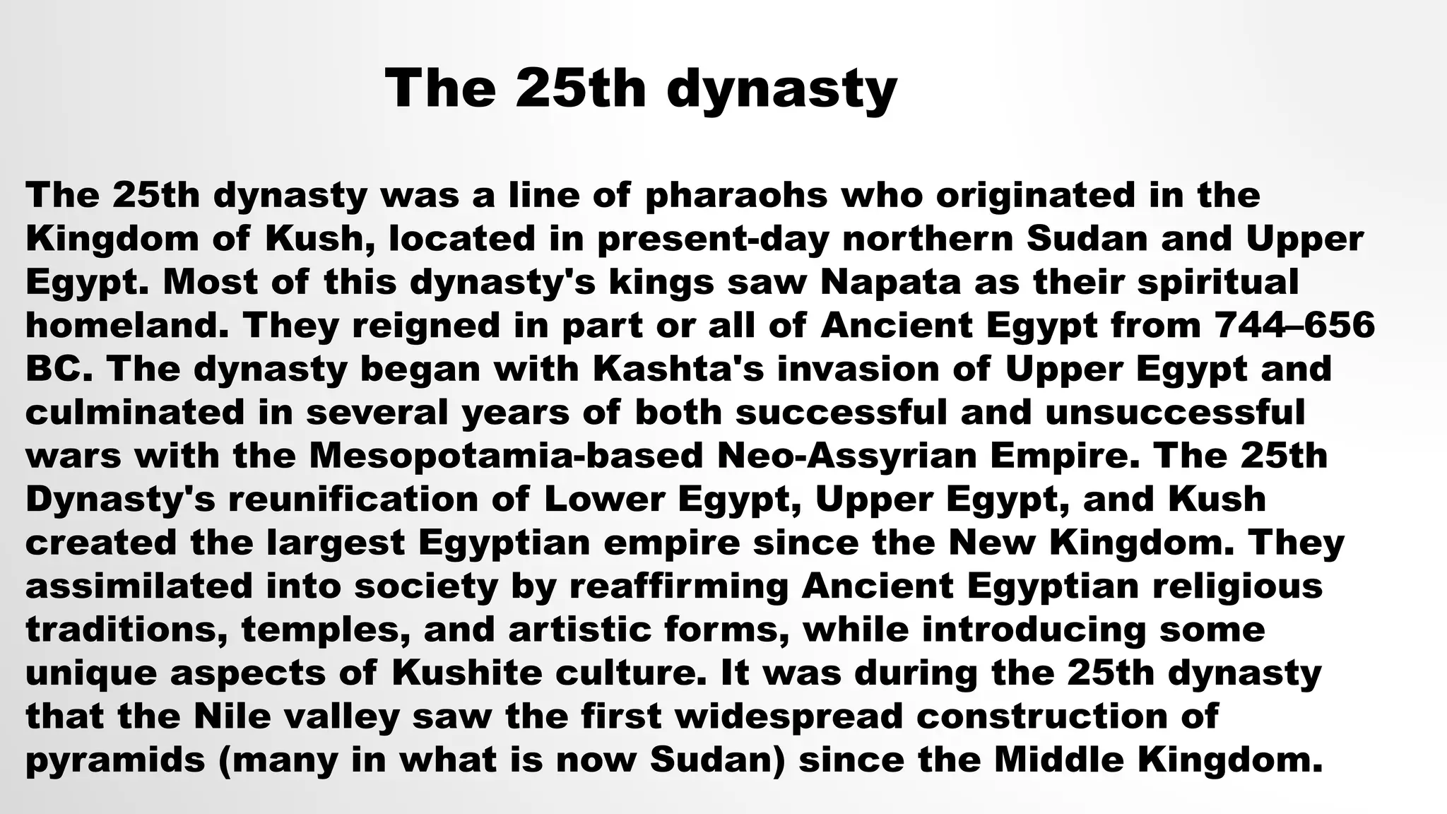Kushite 25 th Egypt Dynasty | PPT