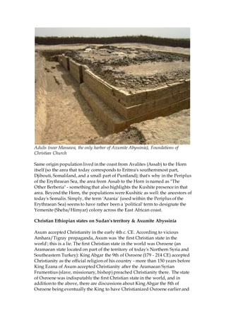 Kushitic Oromos' Ancestry in Ethiopia (: Ancient Sudan) & Semitic ...