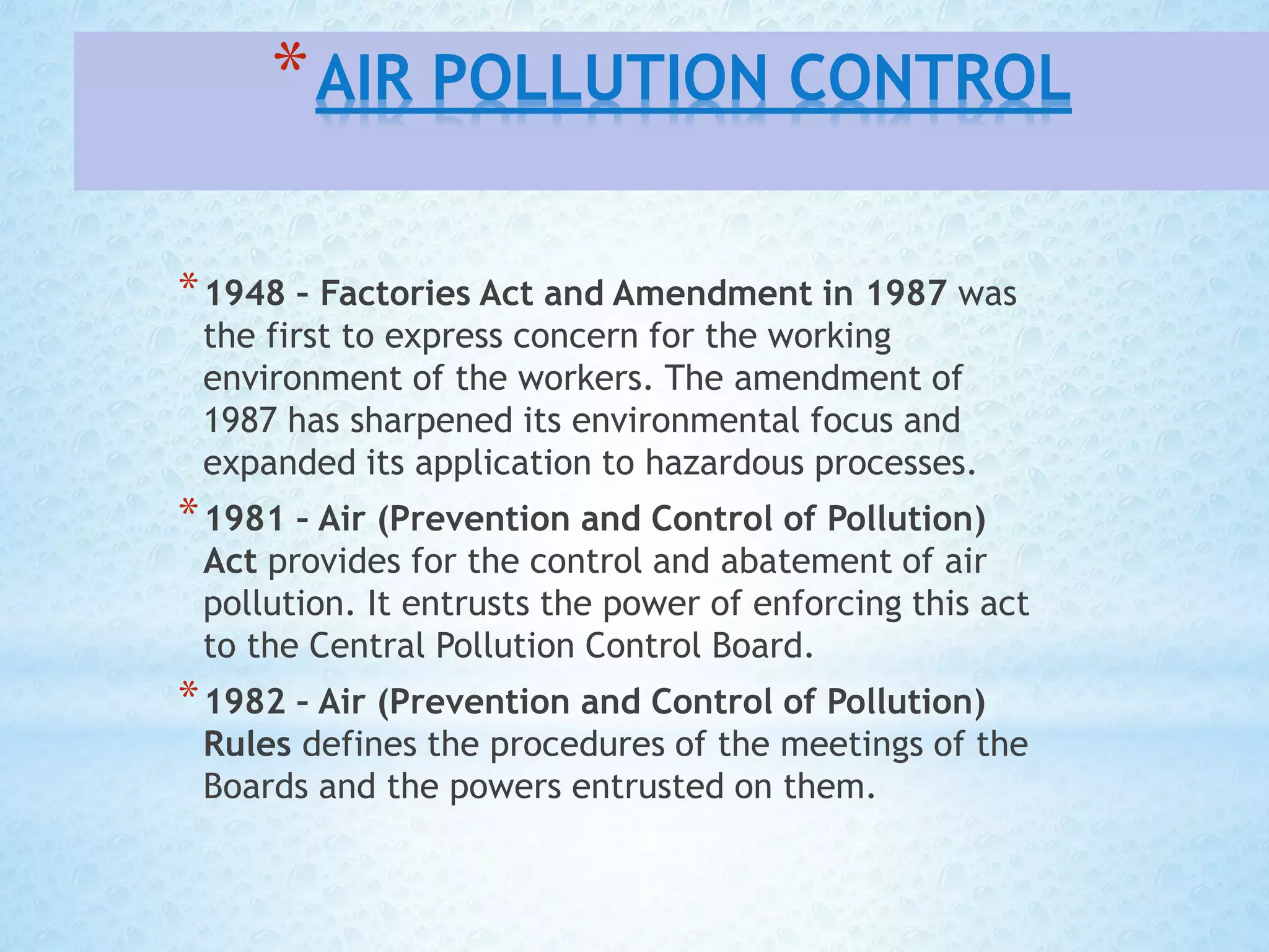 Air (Prevention and Control of Pollution)Act, 1981 | PPTX