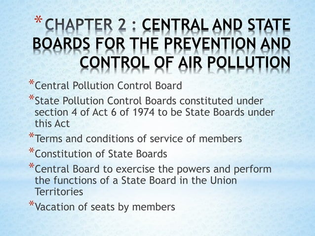 Air (Prevention and Control of Pollution)Act, 1981 | PPTX ...