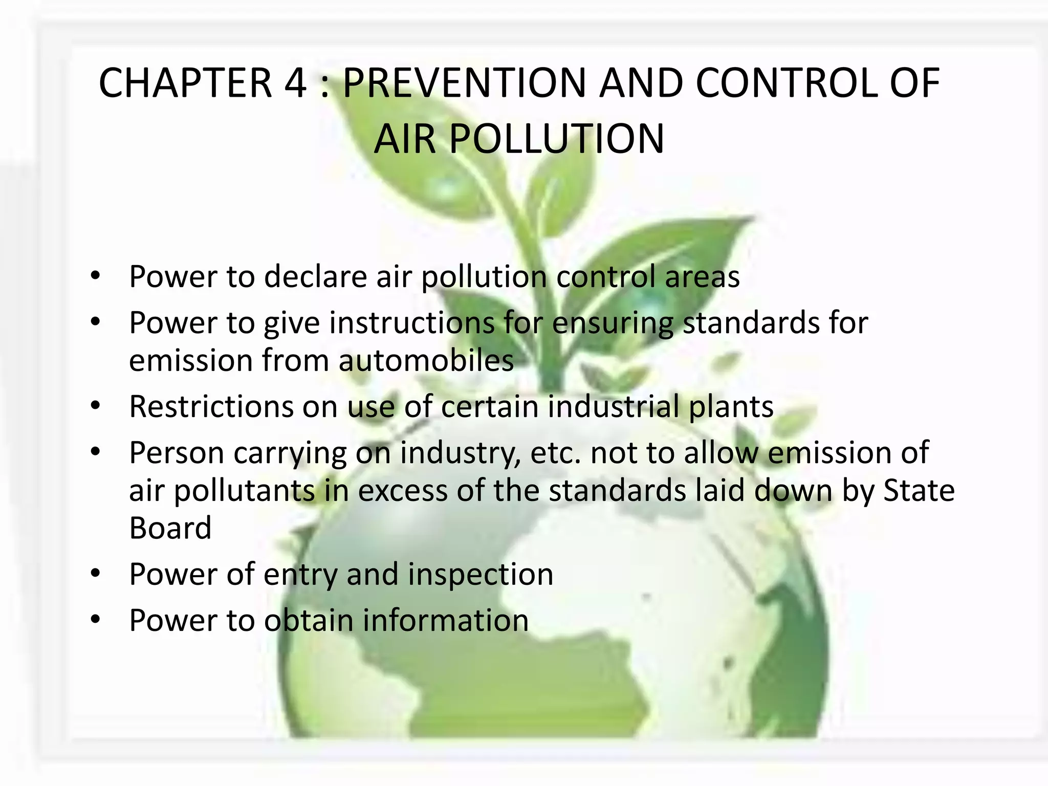 Air (Prevention and Control of Pollution)Act, 1981 | PPTX