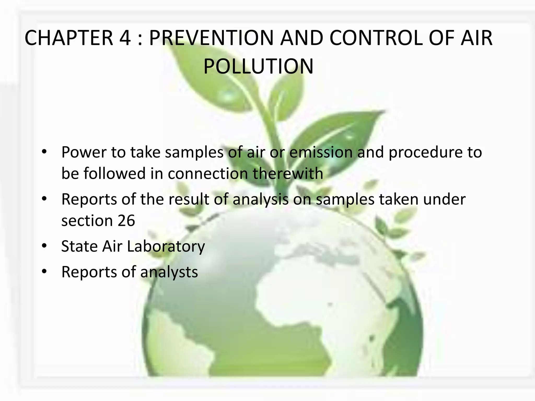 Air (Prevention and Control of Pollution)Act, 1981 | PPTX