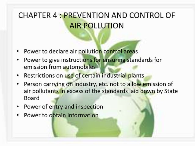 Air (Prevention and Control of Pollution)Act, 1981 | PPTX ...