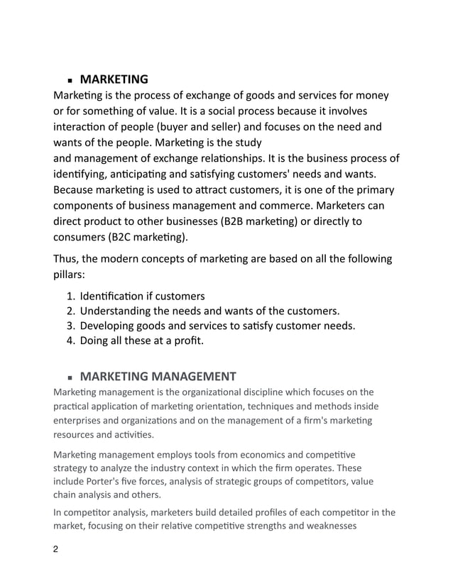 Business Studies Project Marketing Management Class 12 CBSE | PDF ...