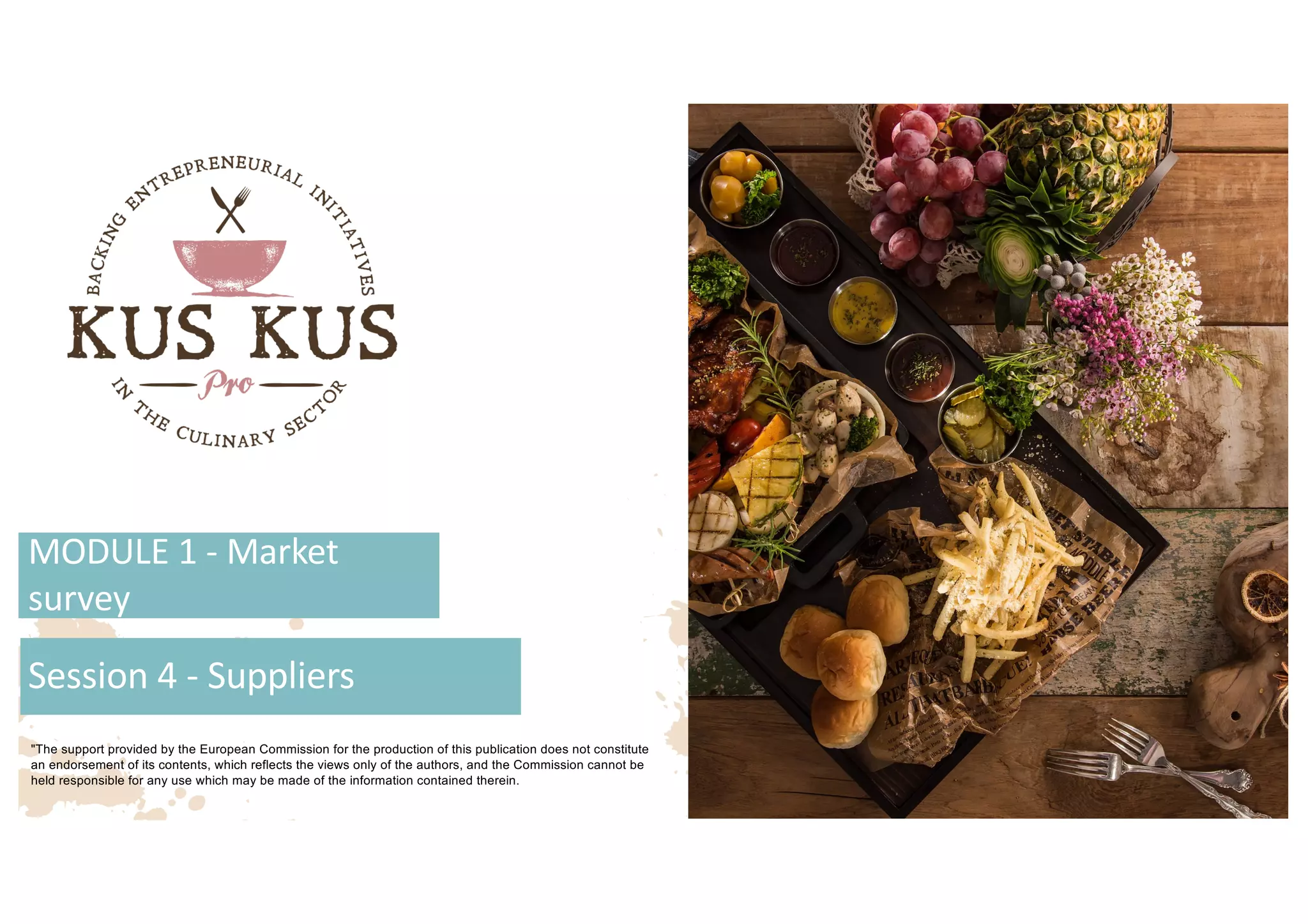 Kus Pro: Module 1 - Session 4 - Suppliers | PPT