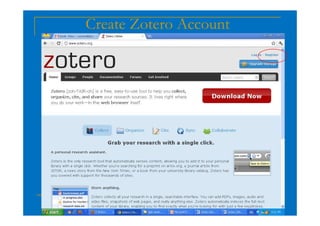 Reference Management using Zotero | PDF