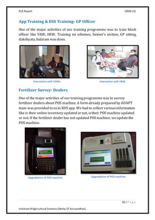 KUS REPORT (2020-21), Rasulpur, Jajpur | DOCX