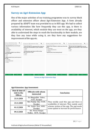KUS REPORT (2020-21), Rasulpur, Jajpur | DOCX
