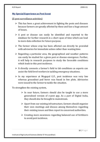 KUS REPORT (2020-21), Rasulpur, Jajpur | DOCX