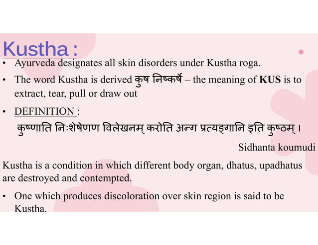 KUSTHA PPT .pdf KUSTHA definition, classification, and modern probable ...