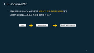 kustomize 빠르게 시작하기 | PPT