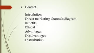 DIRECT MARKETING CHANNELS | PPT