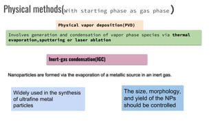 Bottom up approaches for nanoparticle synthesis | PPTX