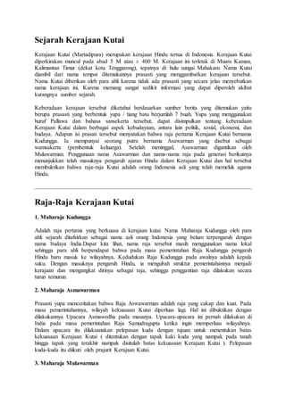 sejarah kerajaan kutai | PDF