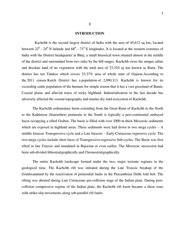 Kutch geological field report | PDF