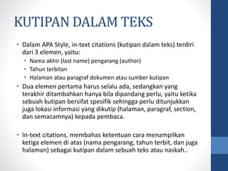 Kutipan: Macam, Cara Penulisan dan Contohnya | PPTX