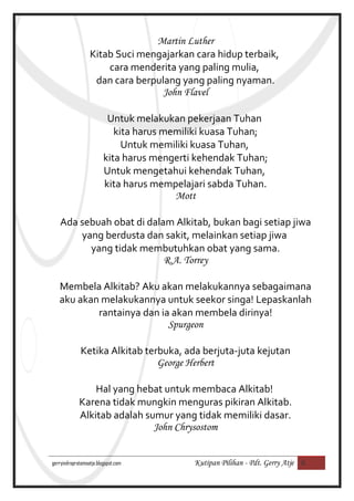 Kutipan pilihan pdt. gerry atje (final) | DOC
