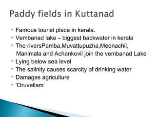 Kuttanad the backwaters and the life of the | PPT