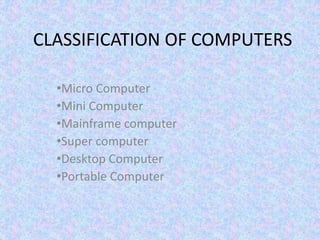 INTRODUCTION TO COMPUTERS | PPT