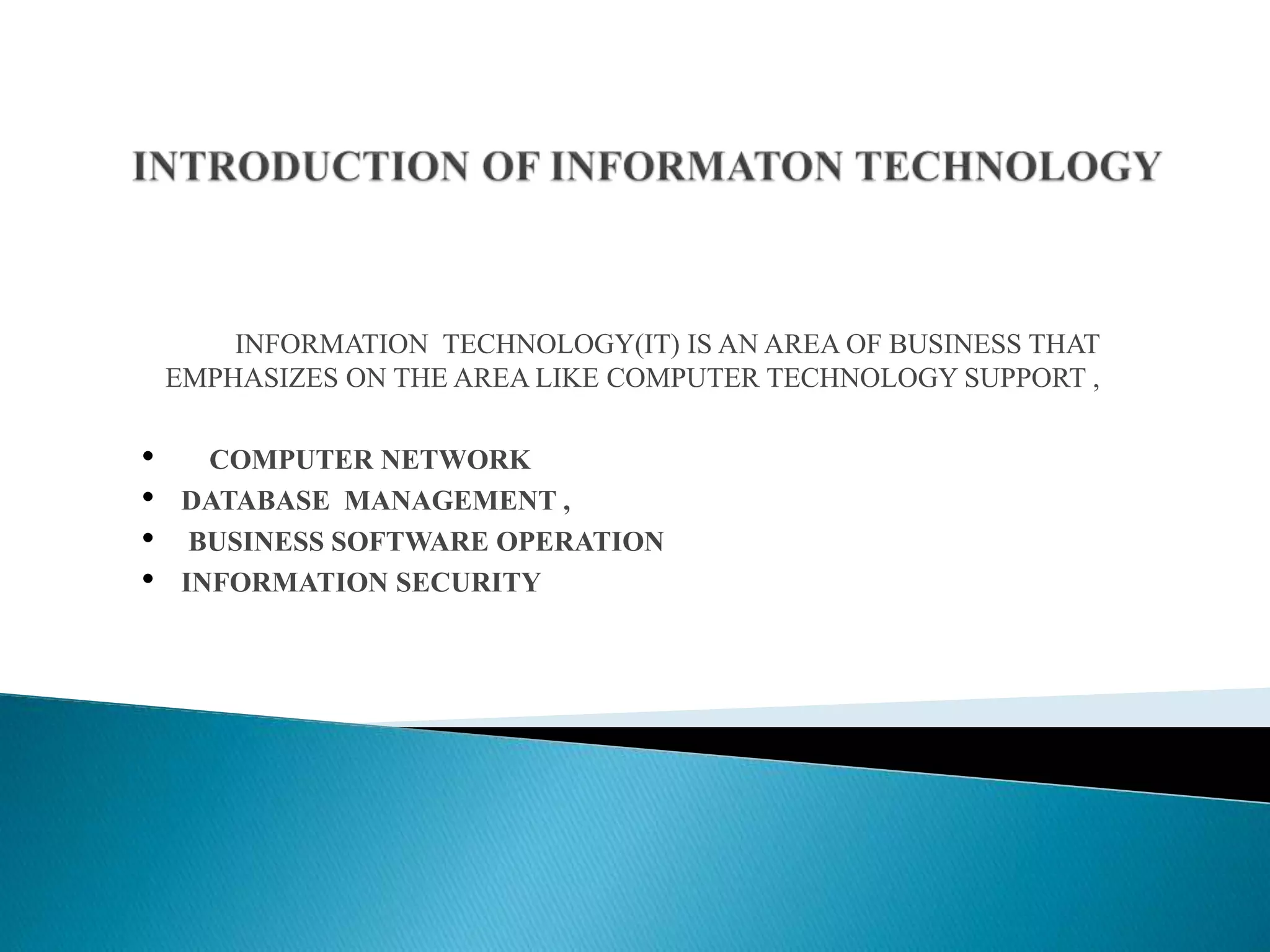 fundamentals of information technology | PPTX