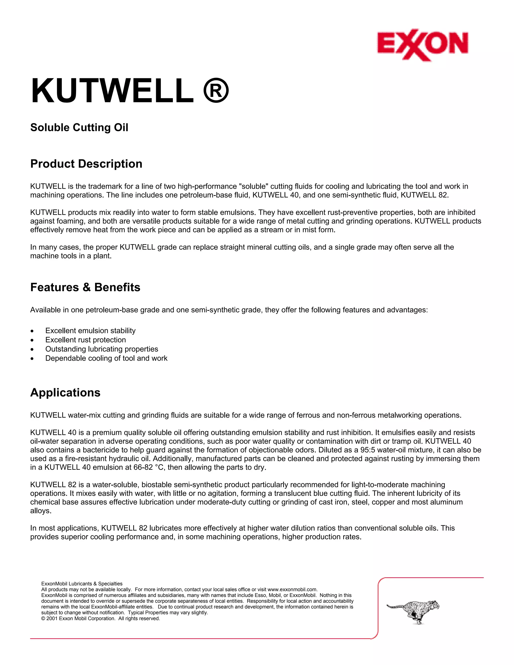 Kutwell 40 82 | PDF
