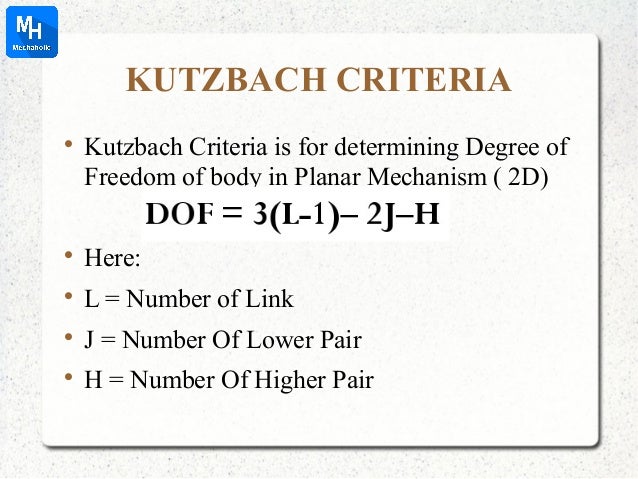 Kutzbach Criteria And Grubler’s criteria