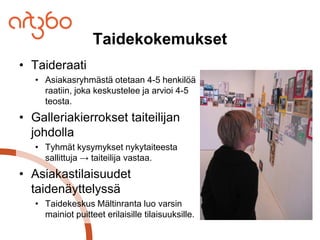 Kuvataiteen tuotteistaminen&art360 | PPT