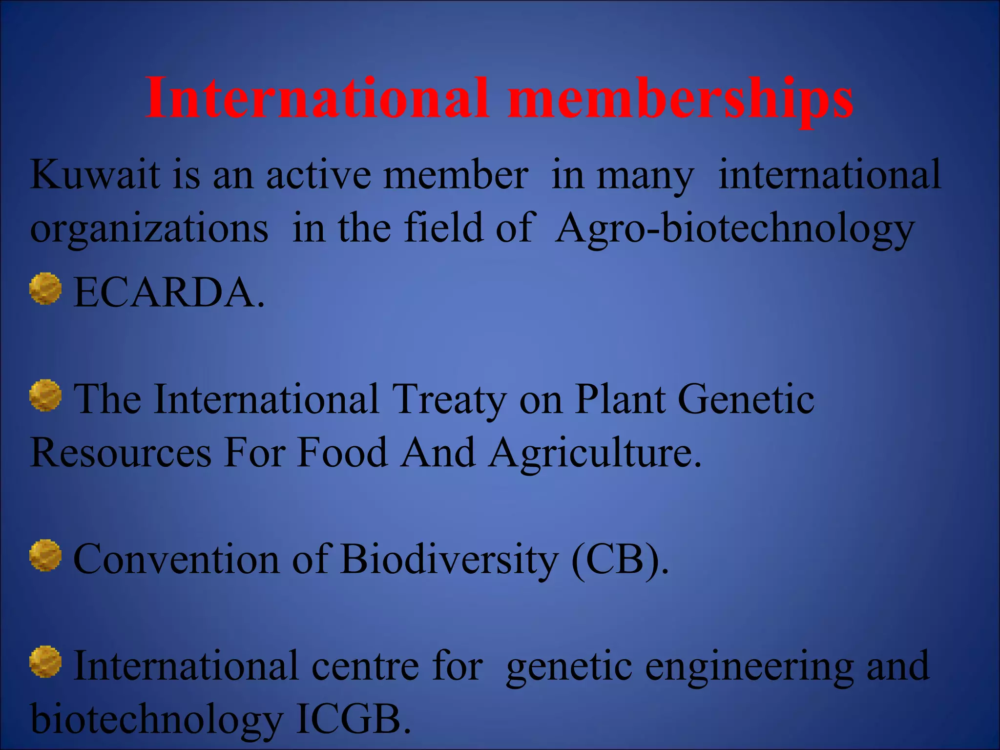 CURRENT STATUS OF AGRICULTURAL BIOTECHNOLOGY FOR KNOWLEDGE SHARING IN ...