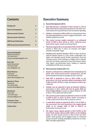 QNB Group Kuwait Economic Insight 2015 | PDF | Business Accounting ...