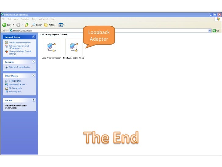 Installing Loopback Adapter