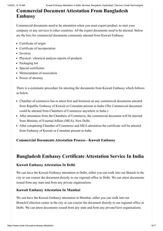 Kuwait Embassy Attestation in Delhi, Mumbai, Bangalore, Hyderabad ...