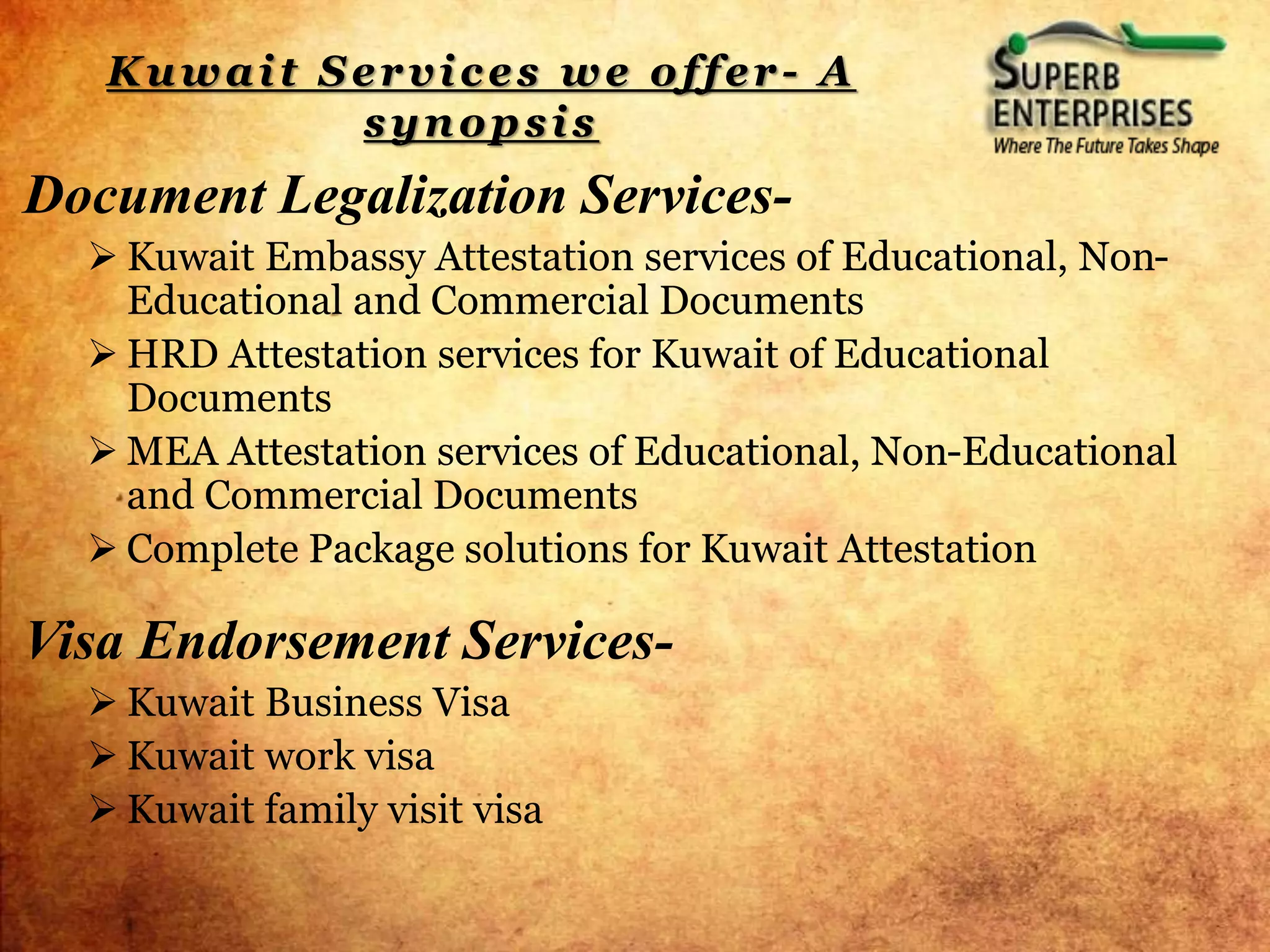 Kuwait Embassy Degree Certificate Attestation Services | PPTX