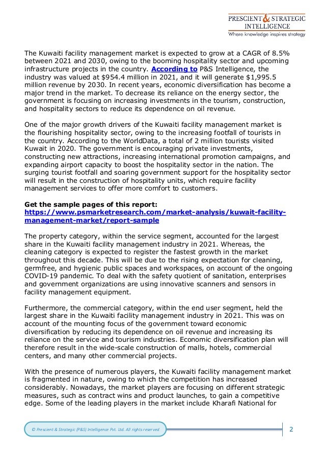 Kuwait Facility Management Market To Generate $1,995.5 Million Revenue ...