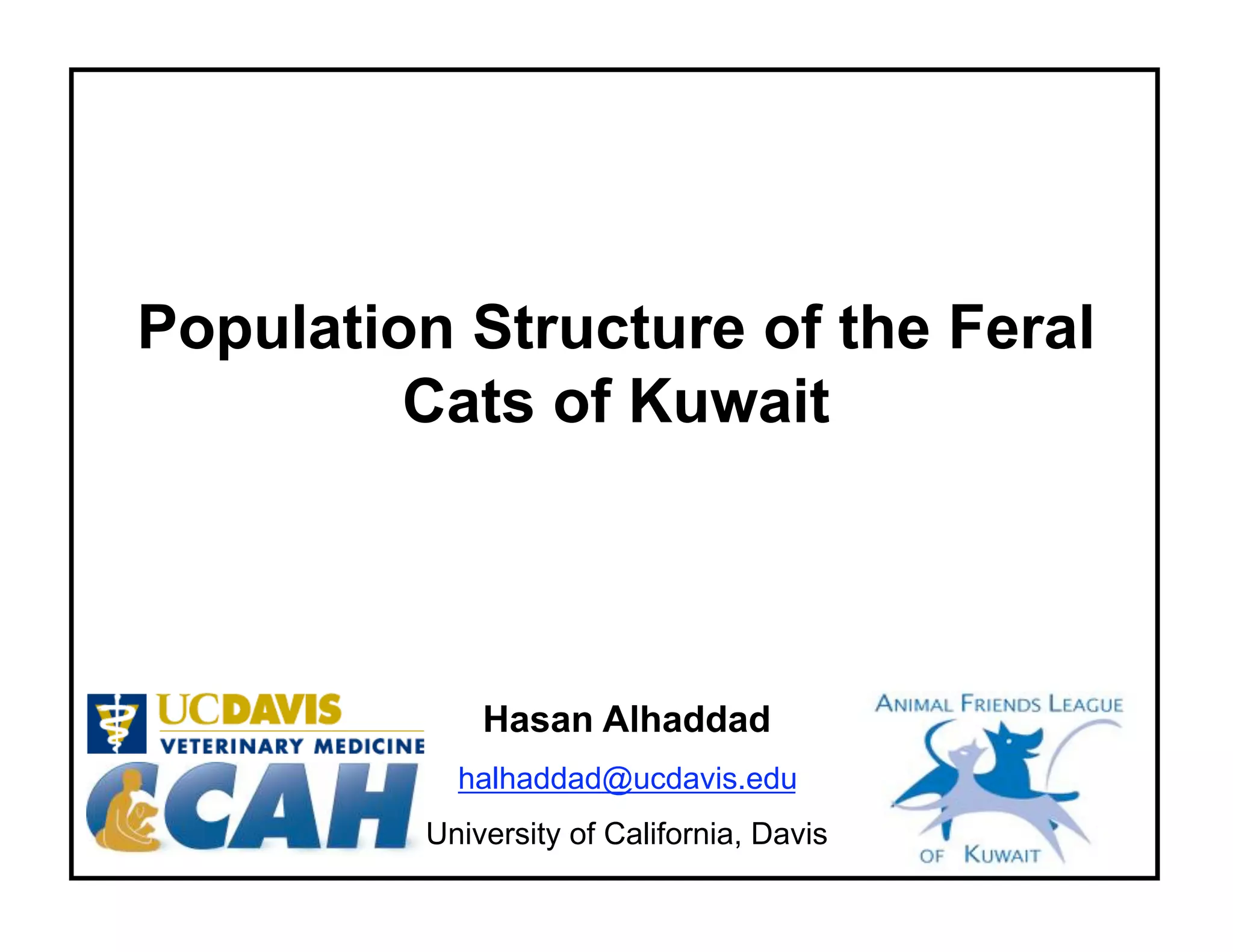 Analysis of Kuwait feral cat population structure | PDF