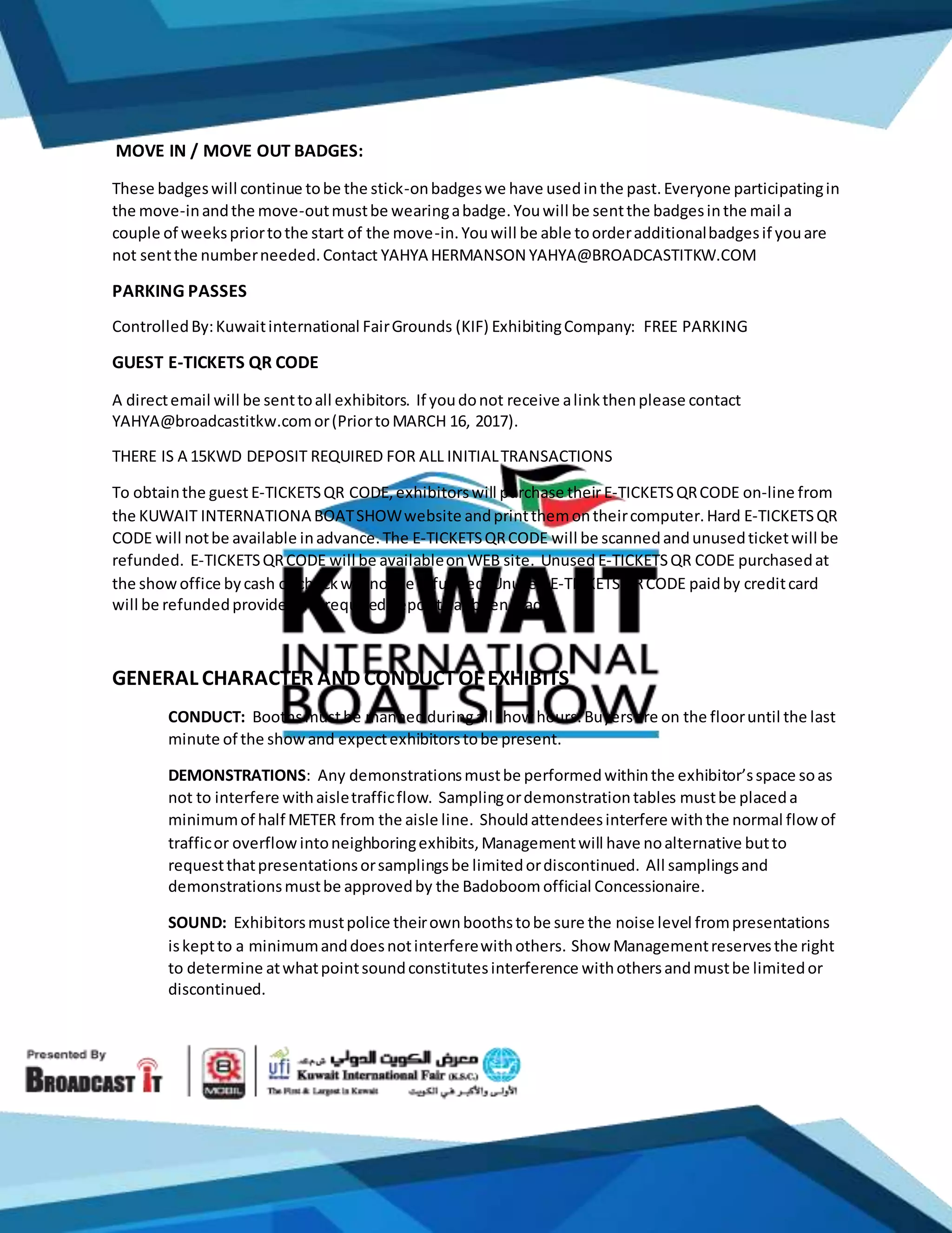 Kuwait international boat show presentation Exhibitors | DOCX