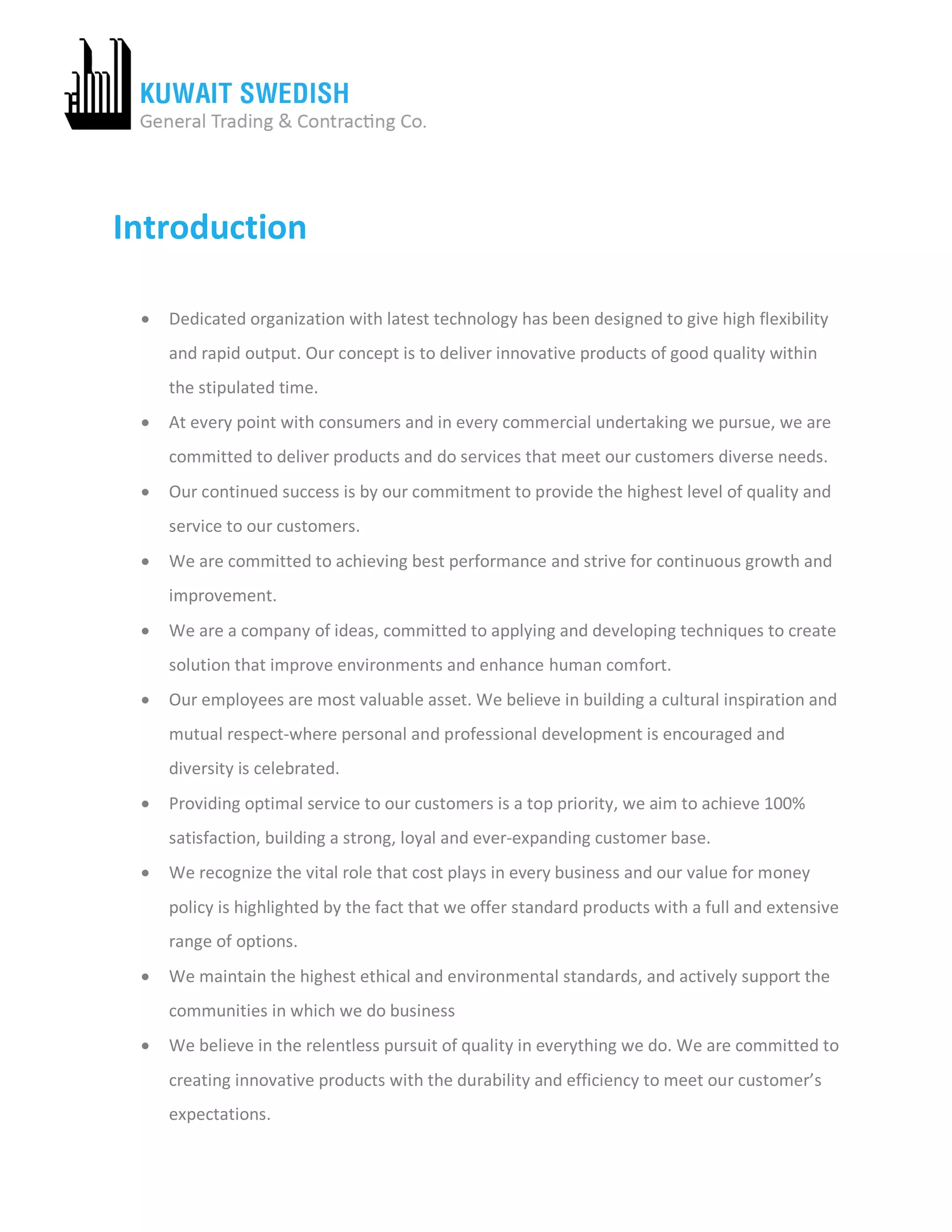 Kuwait Swedish - MEP Profile.pdf | Construction Industry | Industries