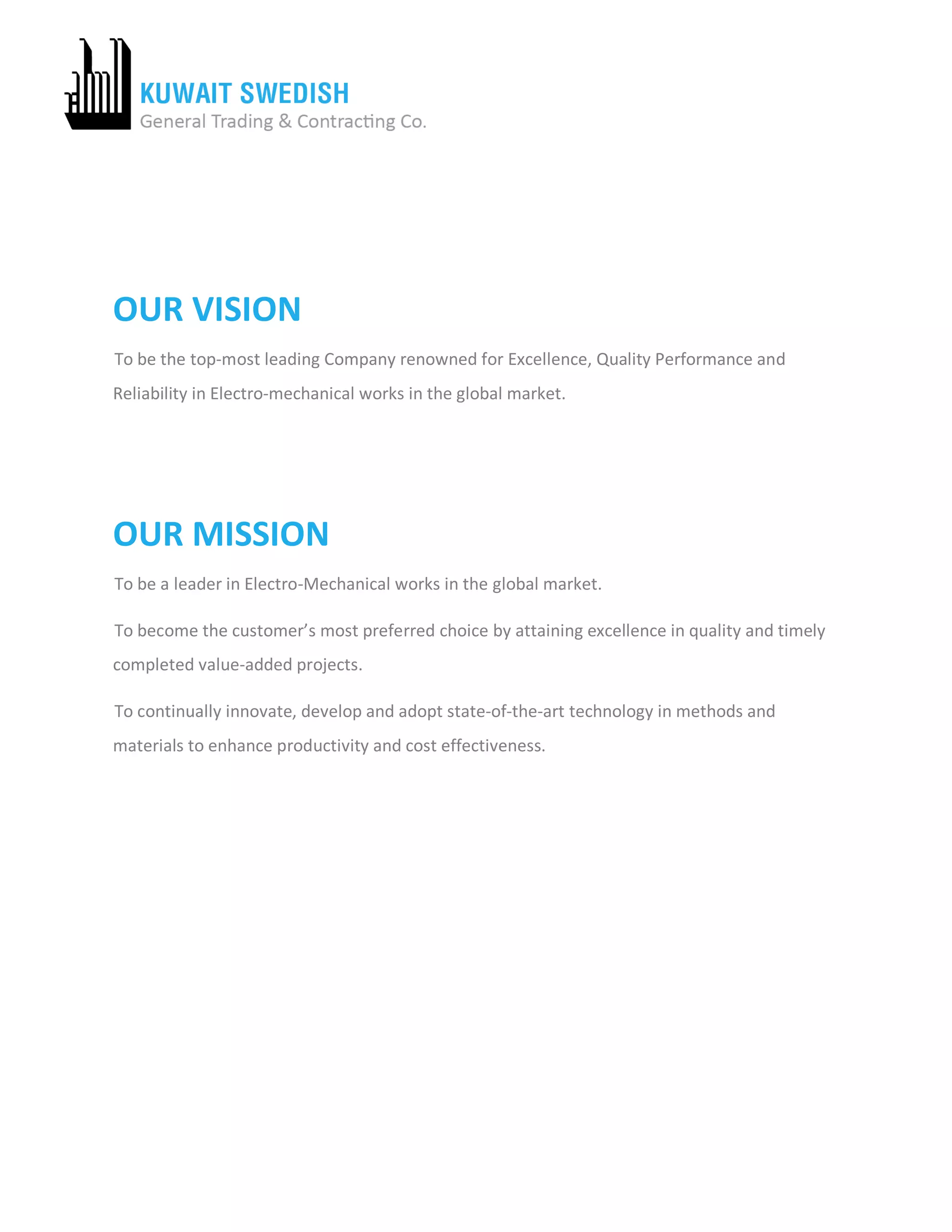 Kuwait Swedish - MEP Profile.pdf | Construction Industry | Industries