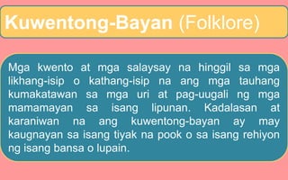 KUWENTONG-BAYAN FILIPINO 7 | PPTX