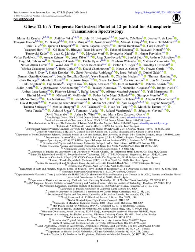 Gliese 12 b: A Temperate Earth-sized Planet at 12 pc Ideal for ...
