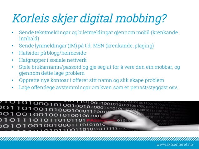 Kva er digital_mobbing_nn | PPT