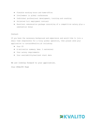 Kvalito life science consultant project quality management (frankfurt a ...