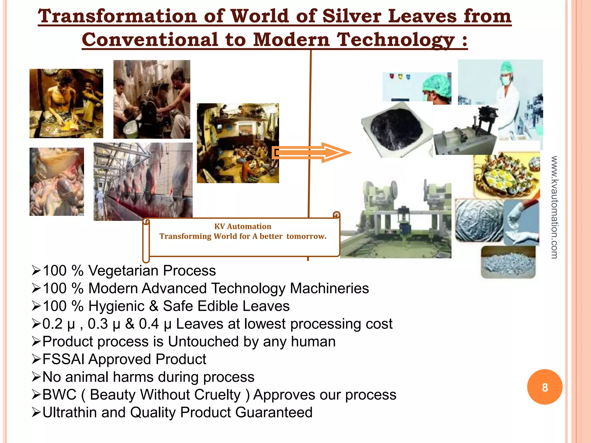 Silver and Gold leaves manufacturing | PPTX