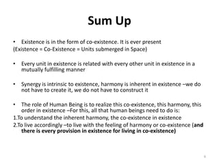 Kve 401 (uhvpe) harmony in existence 2 of 2 | PPT