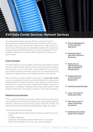 KVH Data Center Solutions | PDF | Cloud Computing | Internet